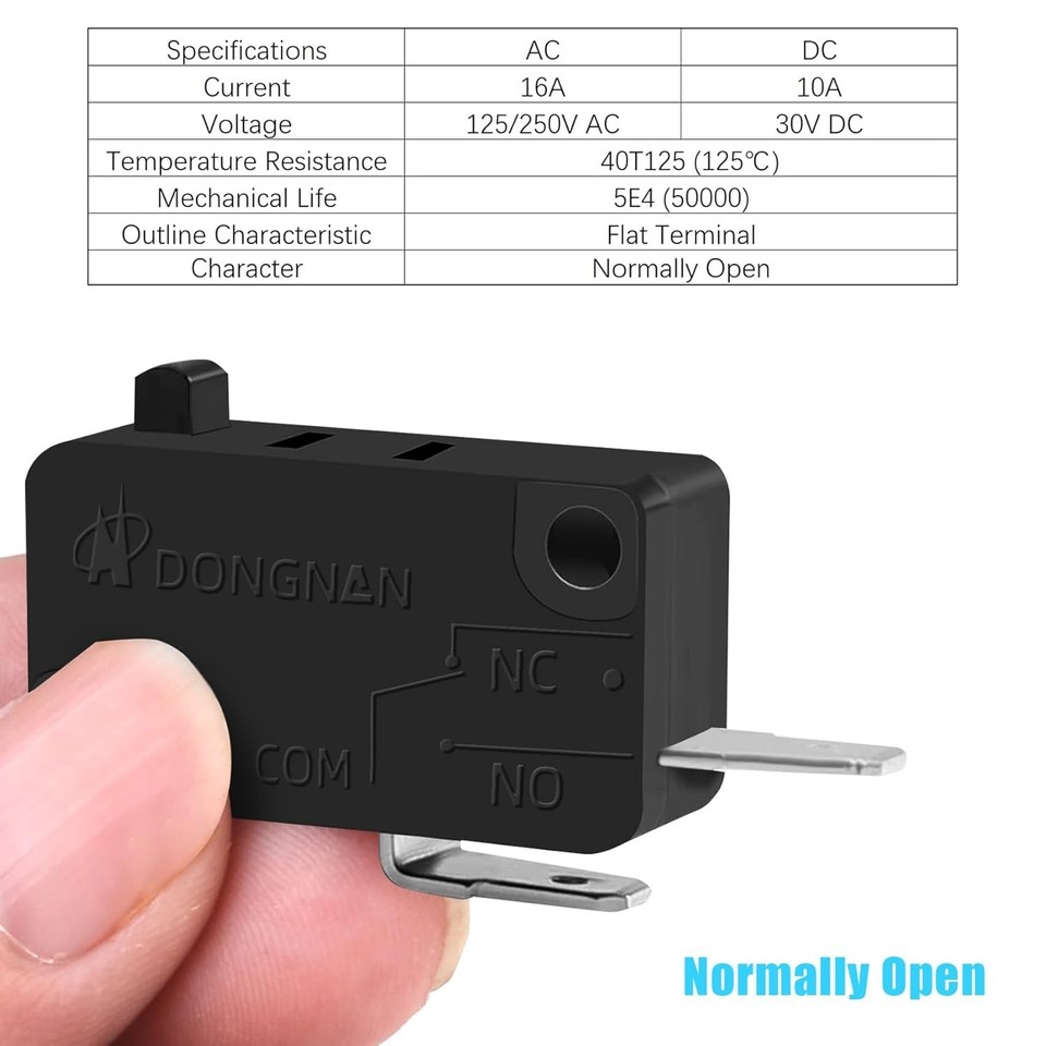 3PCS Microwave Oven Door Switch Replacement Parts(2X Normally Open + 1X ...