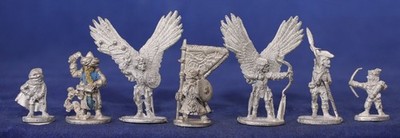7 Metal Miniatures Grenadier Halflings Ranger Dwarf D&D LOTR TSR w/o ...