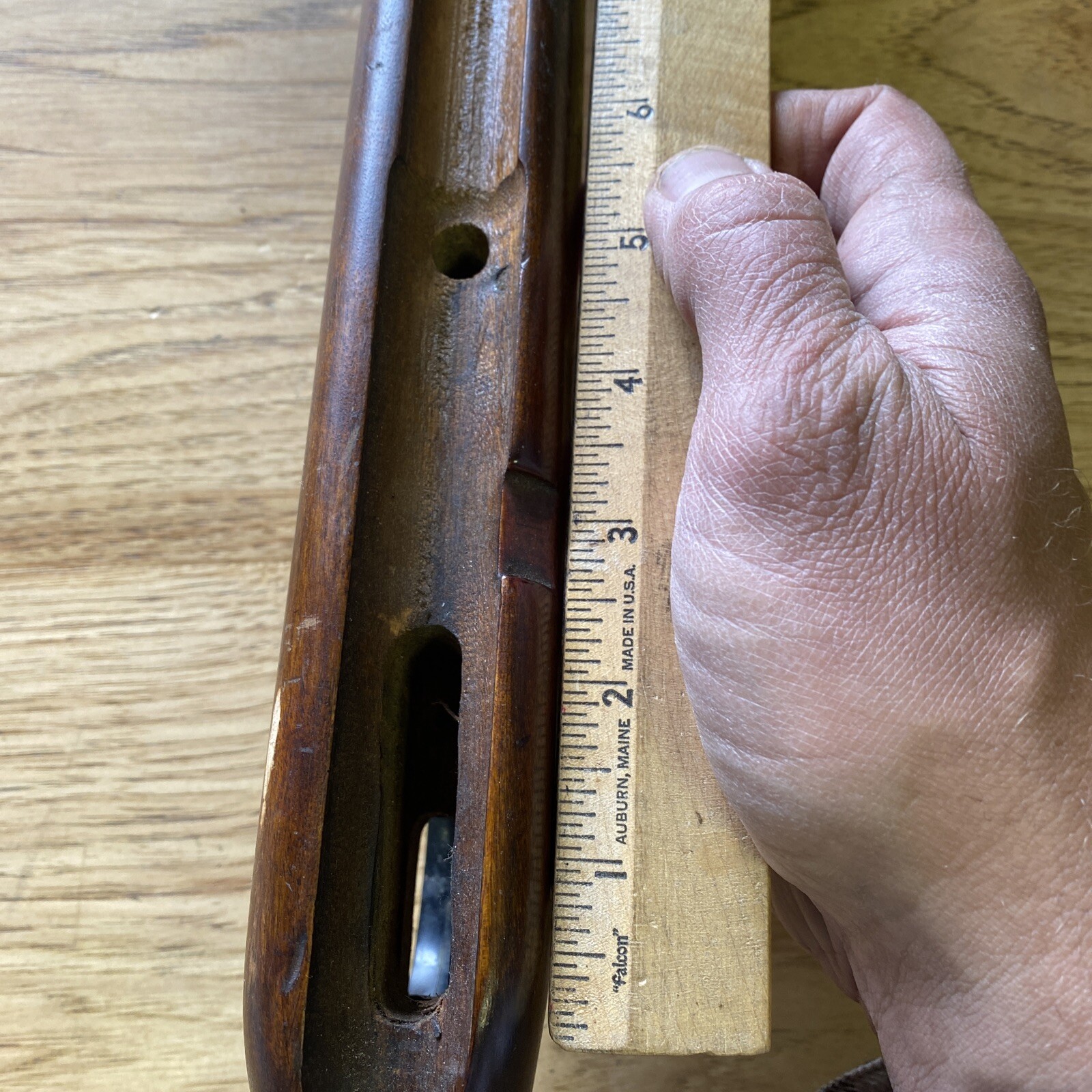 vintage hardwood rifle gun stock w/ butt plate trigger guard 29” | eBay