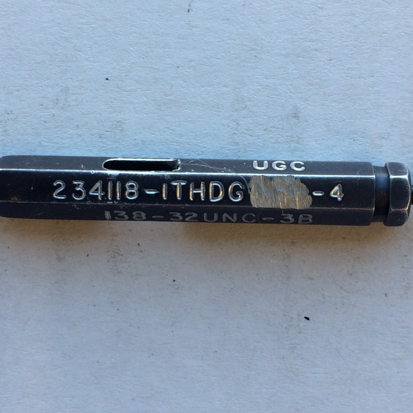 138-32 UNC-3B Thread Plug Gage GO pd .1177 No Go .1204 | eBay