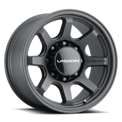 4 New 17x9 Vision 351 Flow Satin Black 8x165.1 8x6.5 ET0 Wheels Rims | eBay