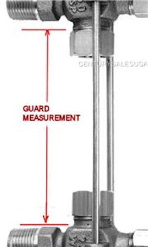 SIGHT GAUGE GLASS PROTECTOR GUARD W/ LEVEL MAGNIFIER 2" ID PRICED PER ...