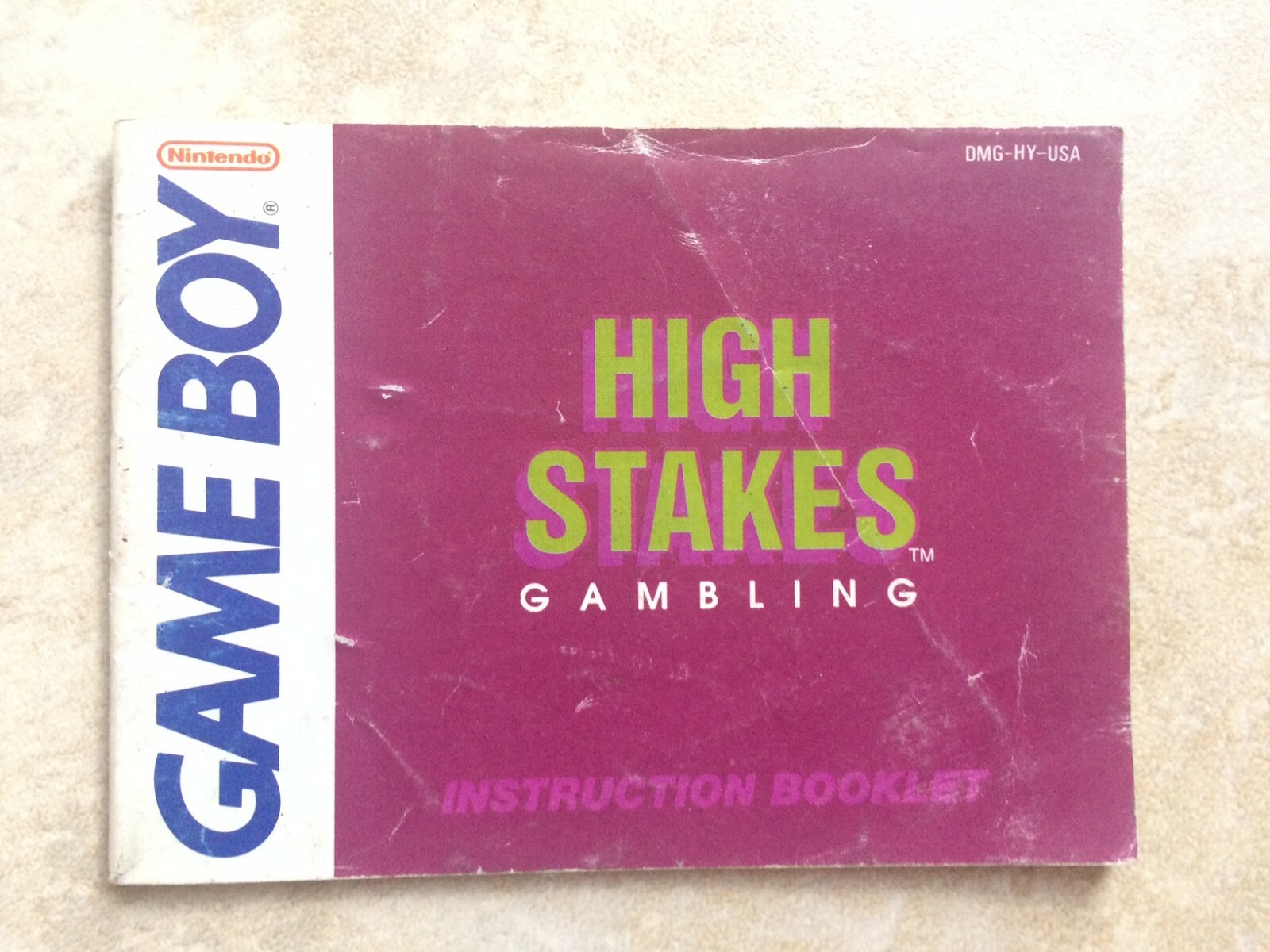 High Stakes Gambling Manual Gameboy Gameboy Nintendo GB | eBay