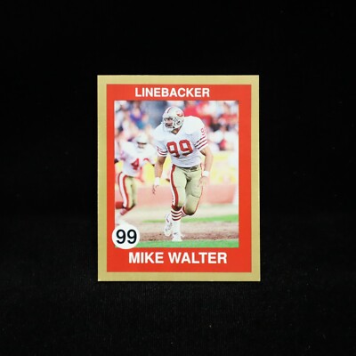 Mike Walter San Francisco 49ers RED & Gold PG&E Calendar Card #99 | eBay