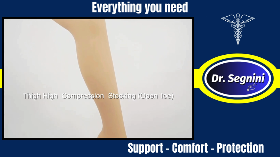 COMPRESSION STOCKINGS 10-20 mmHg THIGH HIGH OPEN TOE SOCKS VARICOSE ...