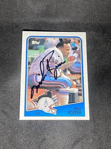 Mike Rozier 1988 Topps #104 Houston Oilers Nebraska Auto Autographed ...