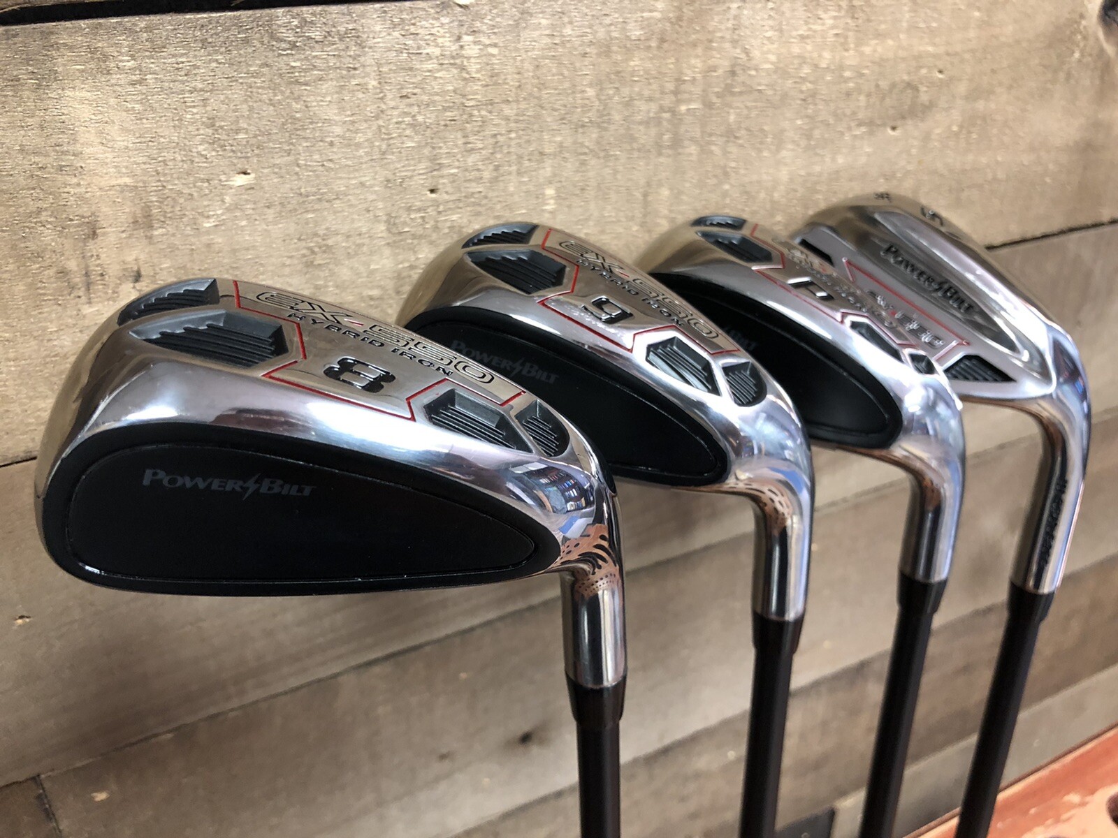 USED Mens Powerbilt Golf EX-550 Hybrid Irons #8-SW A Flex Rescue Clubs ...