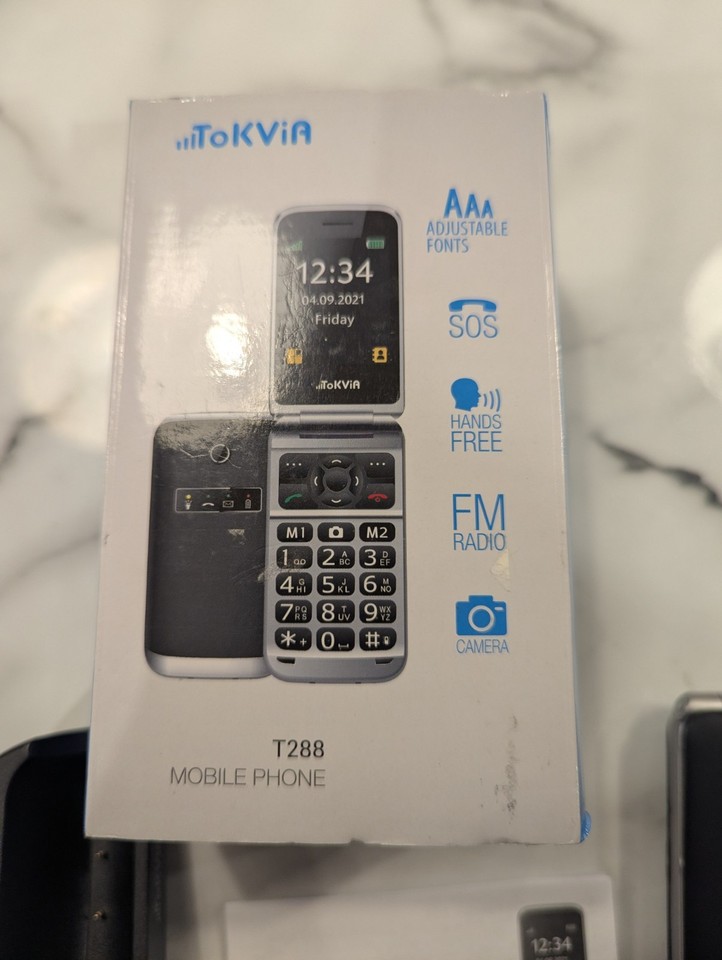 TokVia T288 Black Mobile Phone Large Button Elderly OAP Tesco Mobile ...