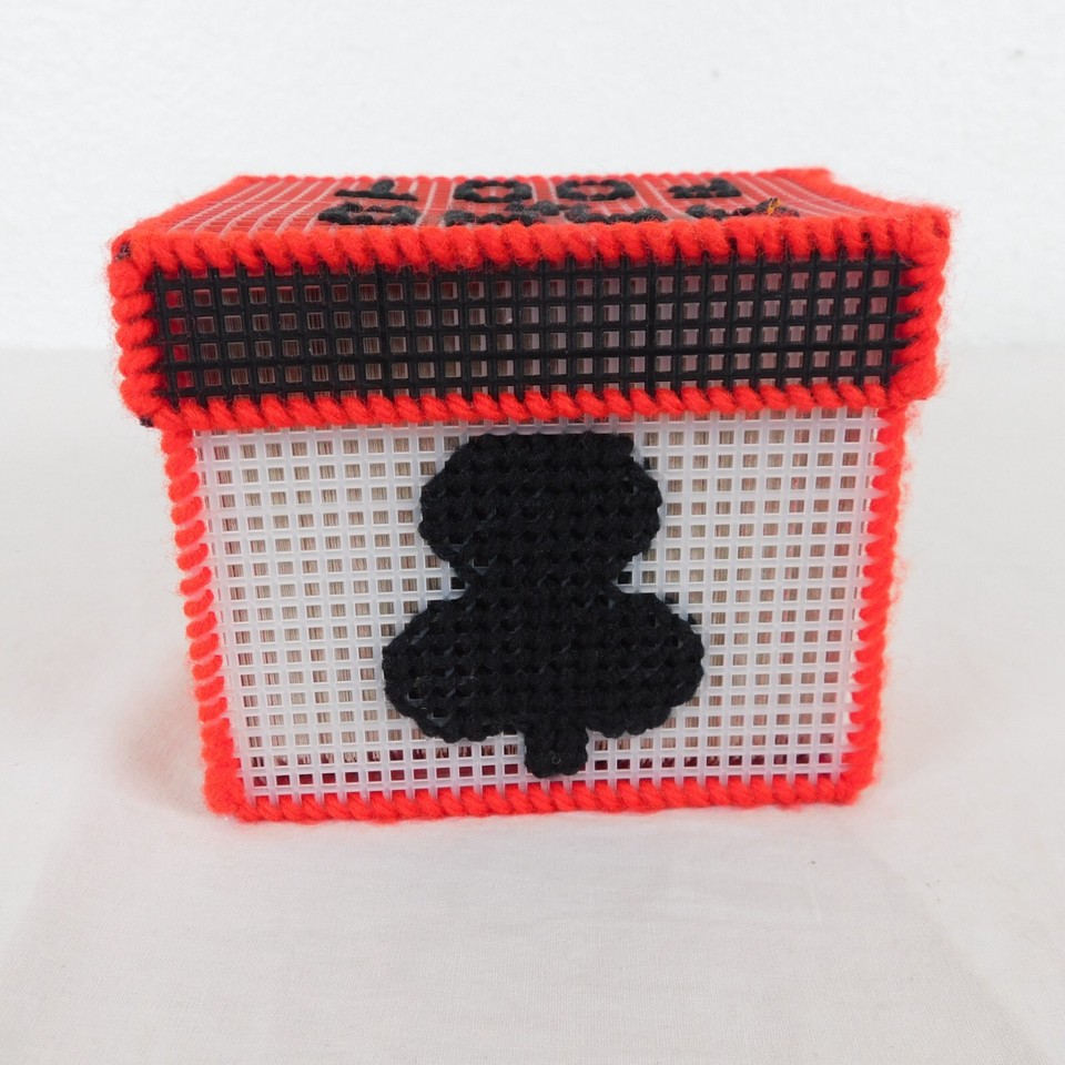 Completed Plastic Canvas Hand & Foot Playing Card Holder with 6 Decks ...