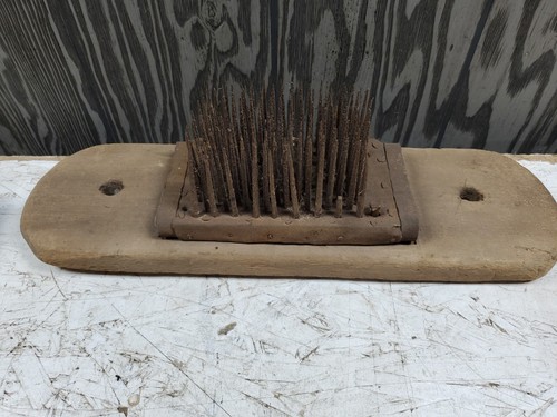 Antique Primitive Flax Hatchel Farm Tool Hatchel Wool Comb Linen Cloth ...
