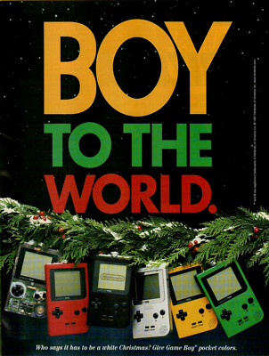 1997 Game Boy Pocket Colors Christmas Gifts Boy to the World VINTAGE ...