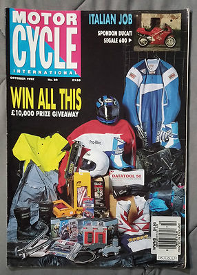 MOTORCYCLE INTERNATIONAL MAGAZINE 1992 OCTOBER DUCATI SEGALE 600 ...