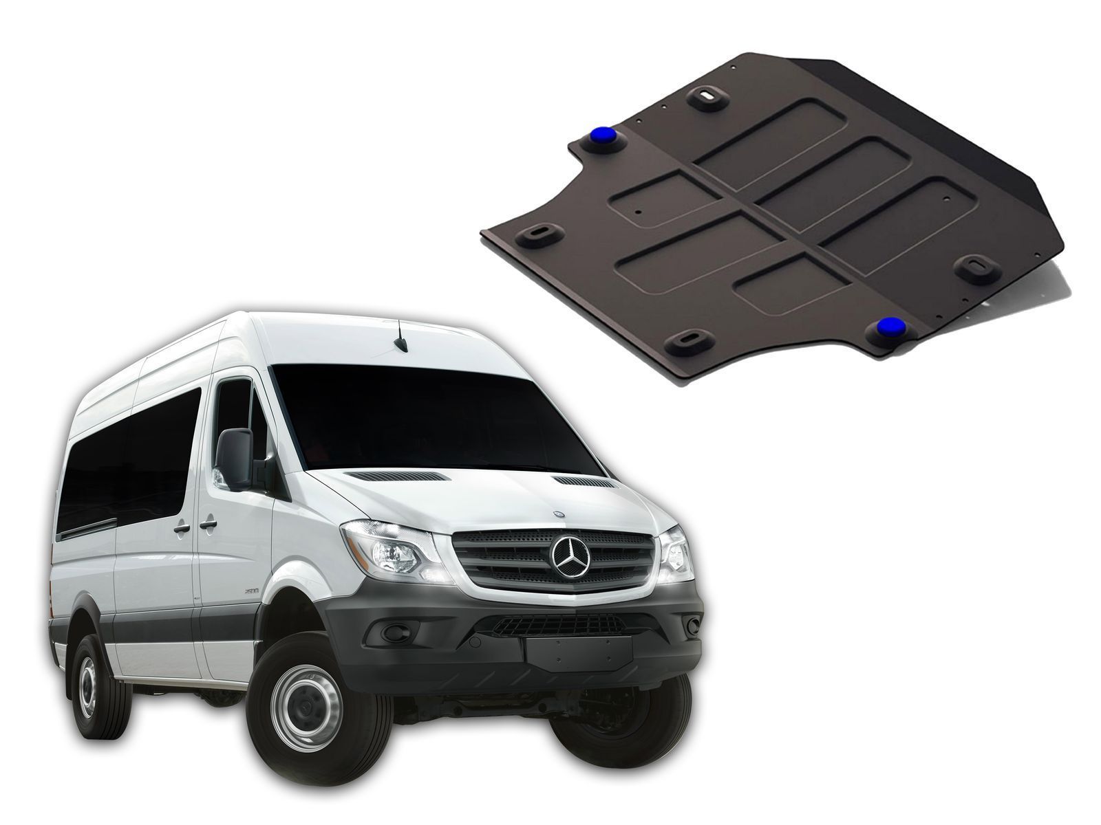 Engine Sump Guard Skid Plate Undertray Black Steel for Mercedes ...