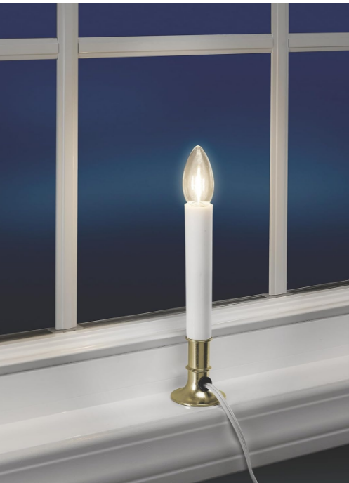 Electric Window Candle Light Glass Bulb - Home Decor 48” Cord 4 or 8 ...