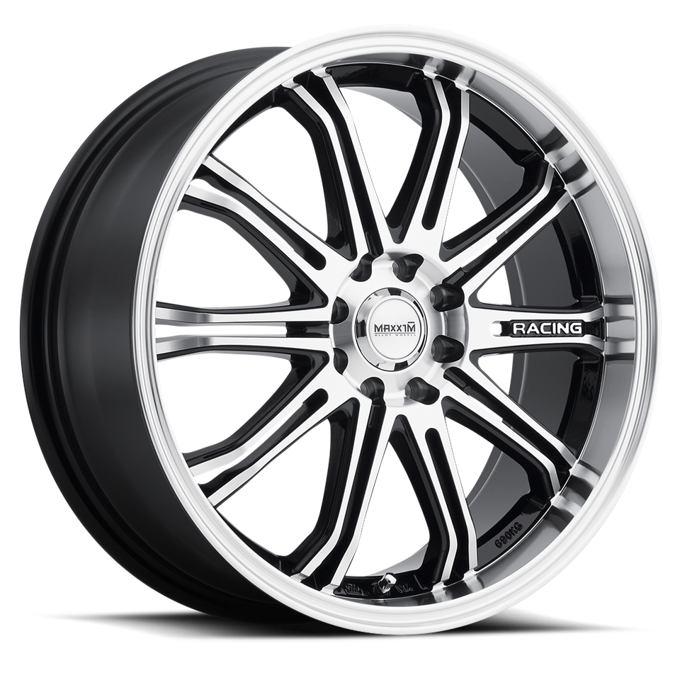 16x7 +40 Maxxim Ferris 4x100,4x114.3 Black Machine Face Wheels (Set of ...