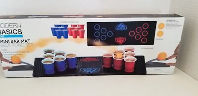 Beer Pong Mini Bar Mat Set NIB Modern Basics | eBay
