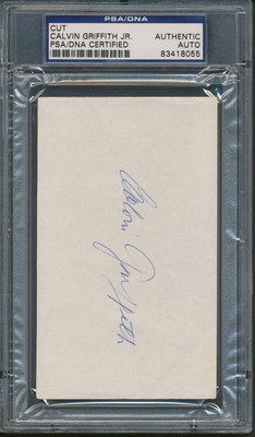 Calvin Griffith Jr. Cut Signature PSA/DNA Certified Authentic Auto ...