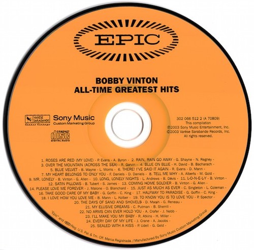Bobby Vinton - All-Time Greatest Hits - CD, Comp - Mint (M) | eBay
