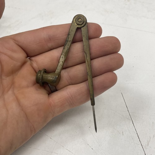 ORIGINAL RETRO VINTAGE Adjustable Drawing Led Compass Art Brass? Helix ...