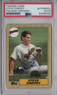 Steve Garvey 1987 Topps PSA/DNA Signed Autograph Card Auto Padres #100 ...