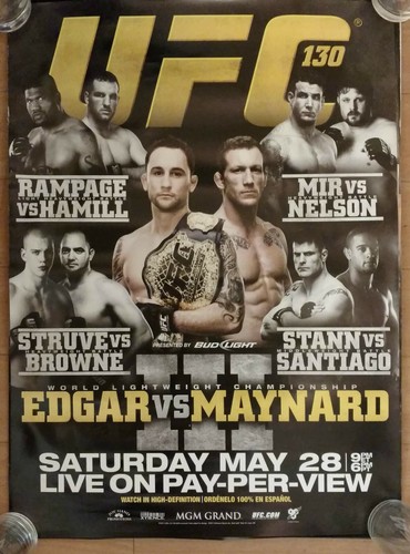 UFC 130: Edgar/Maynard III *ORIGINAL*/131: dos Santos/Lesnar, Double ...