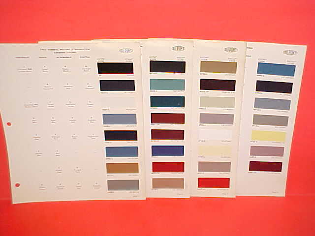 1966 Gto Color Chips