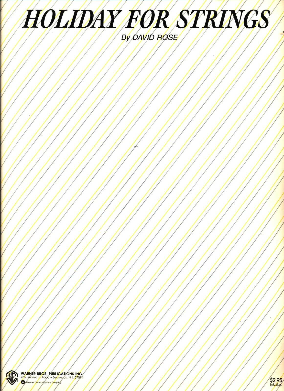 DAVID ROSE HOLIDAY FOR STRINGS SHEET MUSIC PIANO SOLO RARE BRAND NEW ON ...