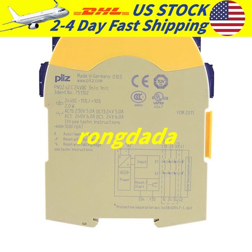 Pilz 751102 PNOZ s2 C Safety Relay 24VDC 3n/o 1n/c- Brand New Fast Ship ...