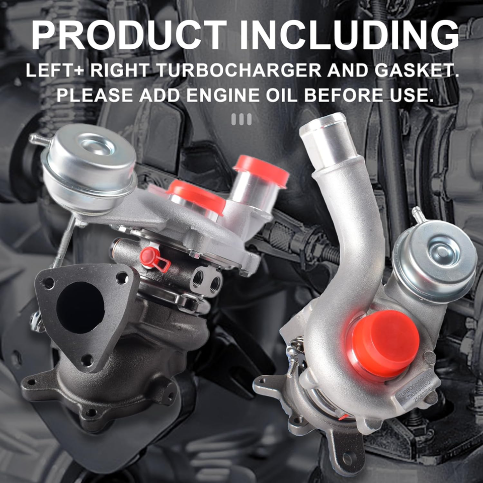 Left & Right Turbo Turbocharger Set for 10-19 Ford Explorer Lincoln MKS ...