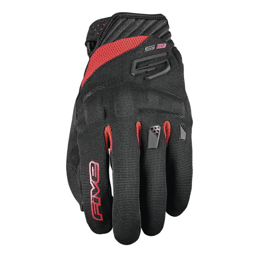 Five5 Gloves RS3 Evo Black and Red Motorcycle Gloves Men's Sizes 2XL - 3XL | eBay