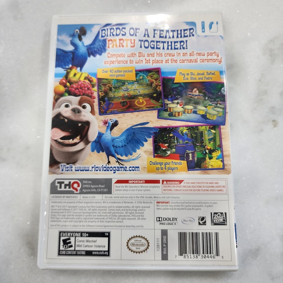 Rio Complete Multiplayer Party Game (Nintendo Wii, 2011) Tested ...