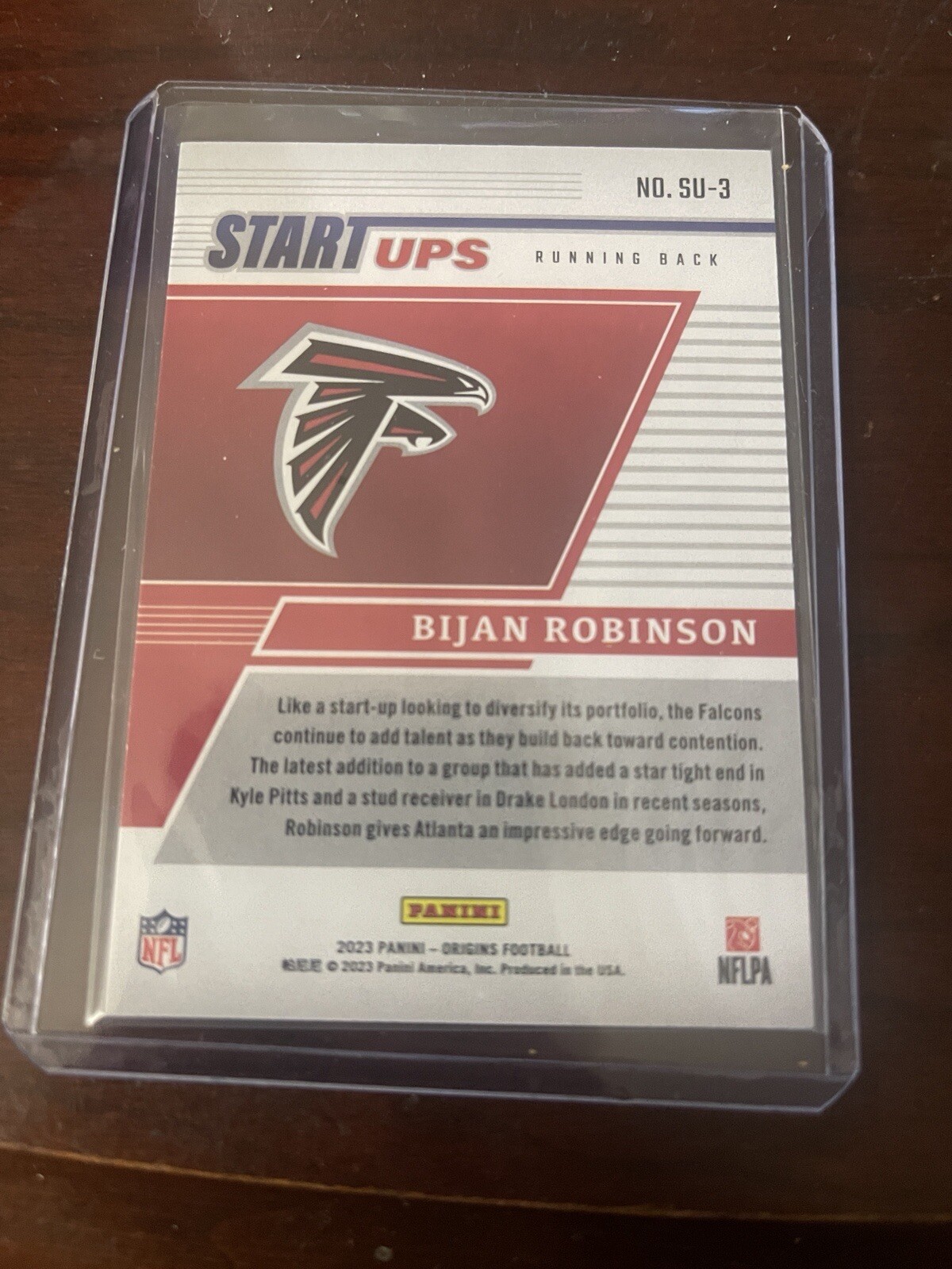 Bijan Robinson Rookie Card 2023 Panini Origins Start Ups Atlanta ...
