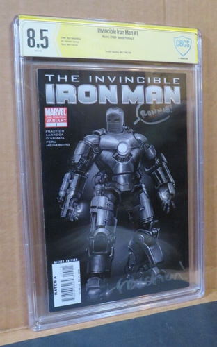 Invincible Iron Man #1 CBCS 8.5 SIGNED MATT FRACTION | eBay
