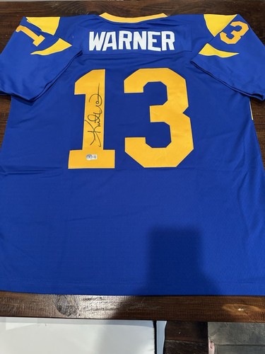Kurt Warner Signed 1999 St Louis Rams Mitchell & Ness Jersey NWT ...