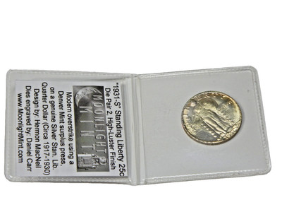 Rare 1931-S silver Standing Liberty Quarter Daniel Carr Overstrike High ...