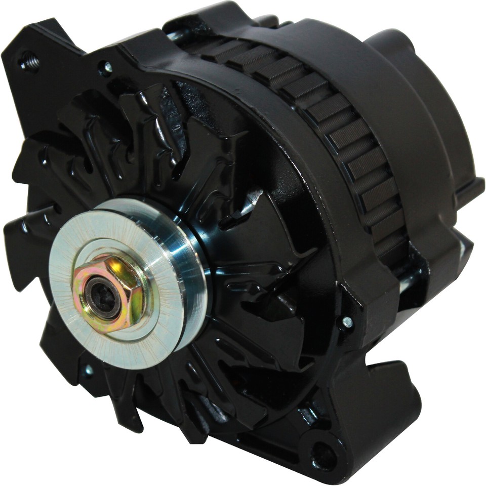 NEW 220AMP BLACK COLORED HIGH OUTPUT ALTERNATOR FOR CHEVY 1-WIRE 65-85 ...