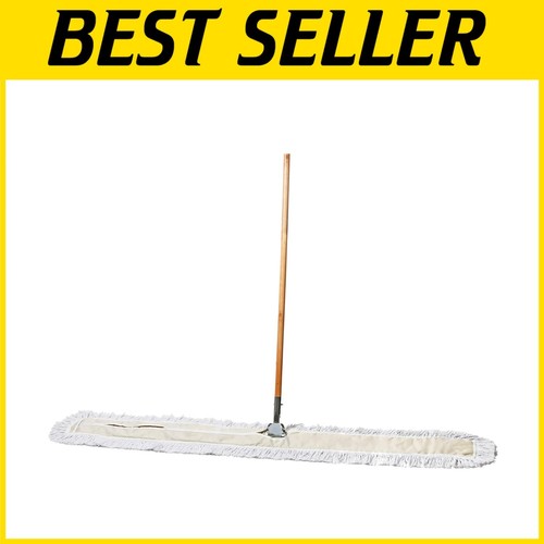 Reusable Cotton Dust Mop with 60" Handle - Ideal for Professional ...