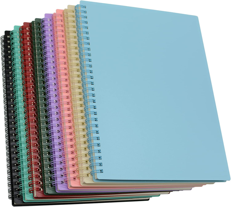 8-Pack Multicolor Spiral Notebooks B5 - 80 Sheets Journal for Study ...