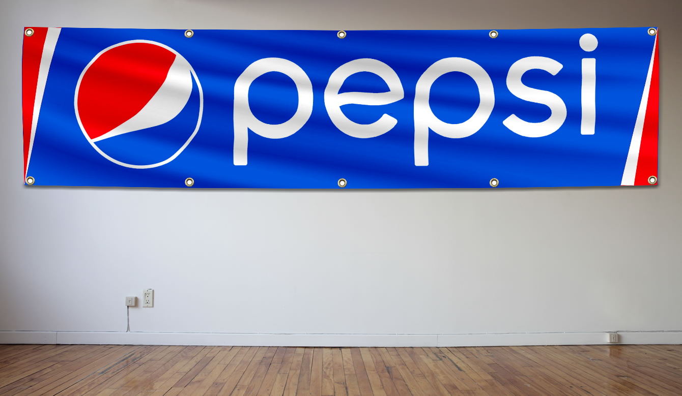 Pepsi Flag Banner 2X8 Ft Wall Decor Flag Pepsi Drink Fans Collectors ...