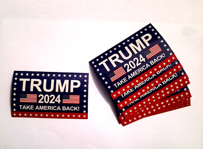 TRUMP 2024 TAKE AMERICA BACK (SMALL MINI 3" X 2") (10 Pack) Pro Trump ...