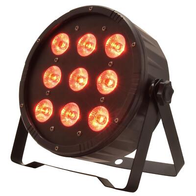 QTX PAR54 9x 6W 4-in-1 RGBW LED Par Can Remote Control DJ Disco Stage ...