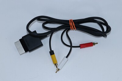 Genuine Official OEM Microsoft XBOX 360 Composite AV Cable - Black | eBay