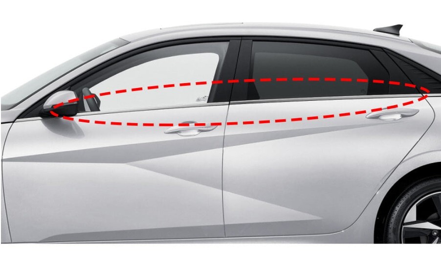 OEM 83210-AA020 W/STRIP ASSY-RR DR BELT O/S LH for Hyundai Elantra CN7 ...