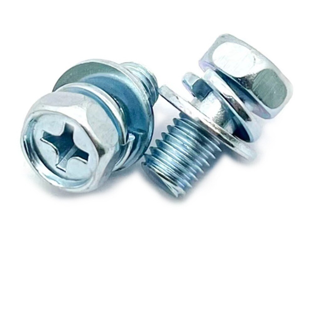 20pcs Hexagonal Phillips Machine Screw Fovea Bolt Washer Spring Washer ...