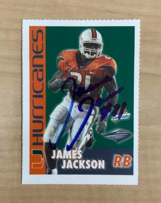 JAMES JACKSON MIAMI HURRICANES SIGNED AUTOGRAPHED CARD #14 W/COA | eBay