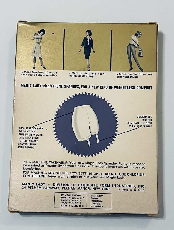 Vintage 1960s Exquisite Form Magic Lady Shapewear Girdle Shorts White ...