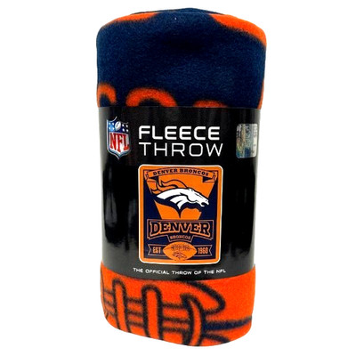 Denver Broncos Fleece Blanket Soft Throw Marque Style Series New NFL | eBay