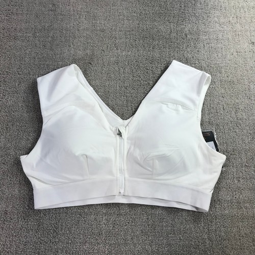 Tommie Copper Shoulder Support Bra With Zipper Womens 2XL XXL Full ZIp ...