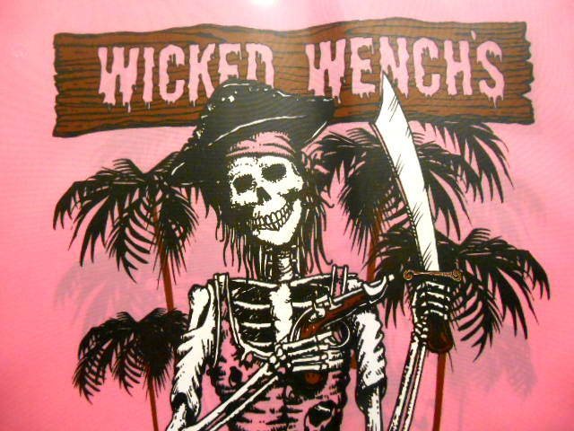 12" x 18" WICKED WENCH'S PIRATE CREW Pink Two Sided Weather Fade ...