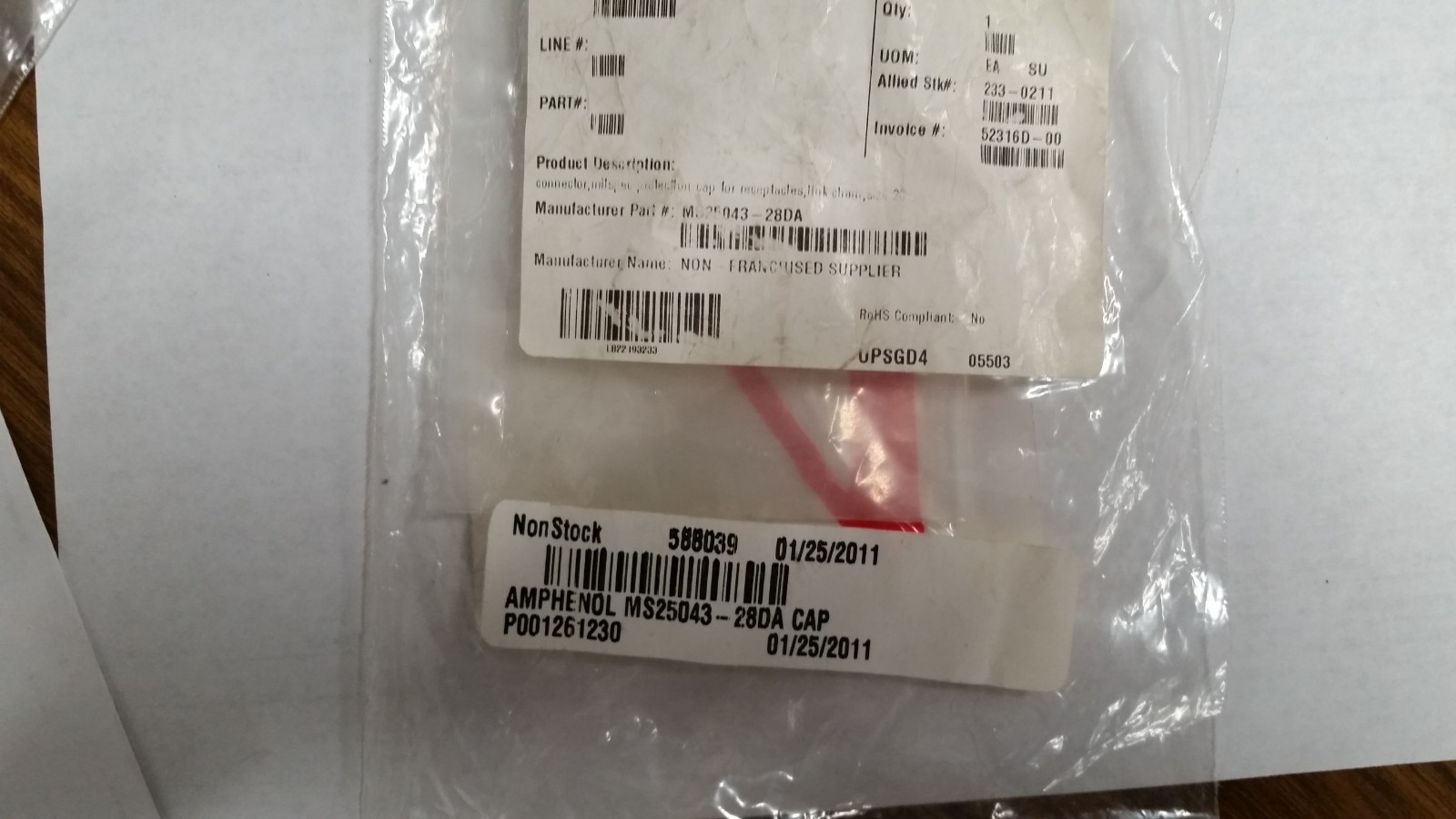 Amphenol Ms25043-28da Protective Dust Cap Circular for sale online | eBay